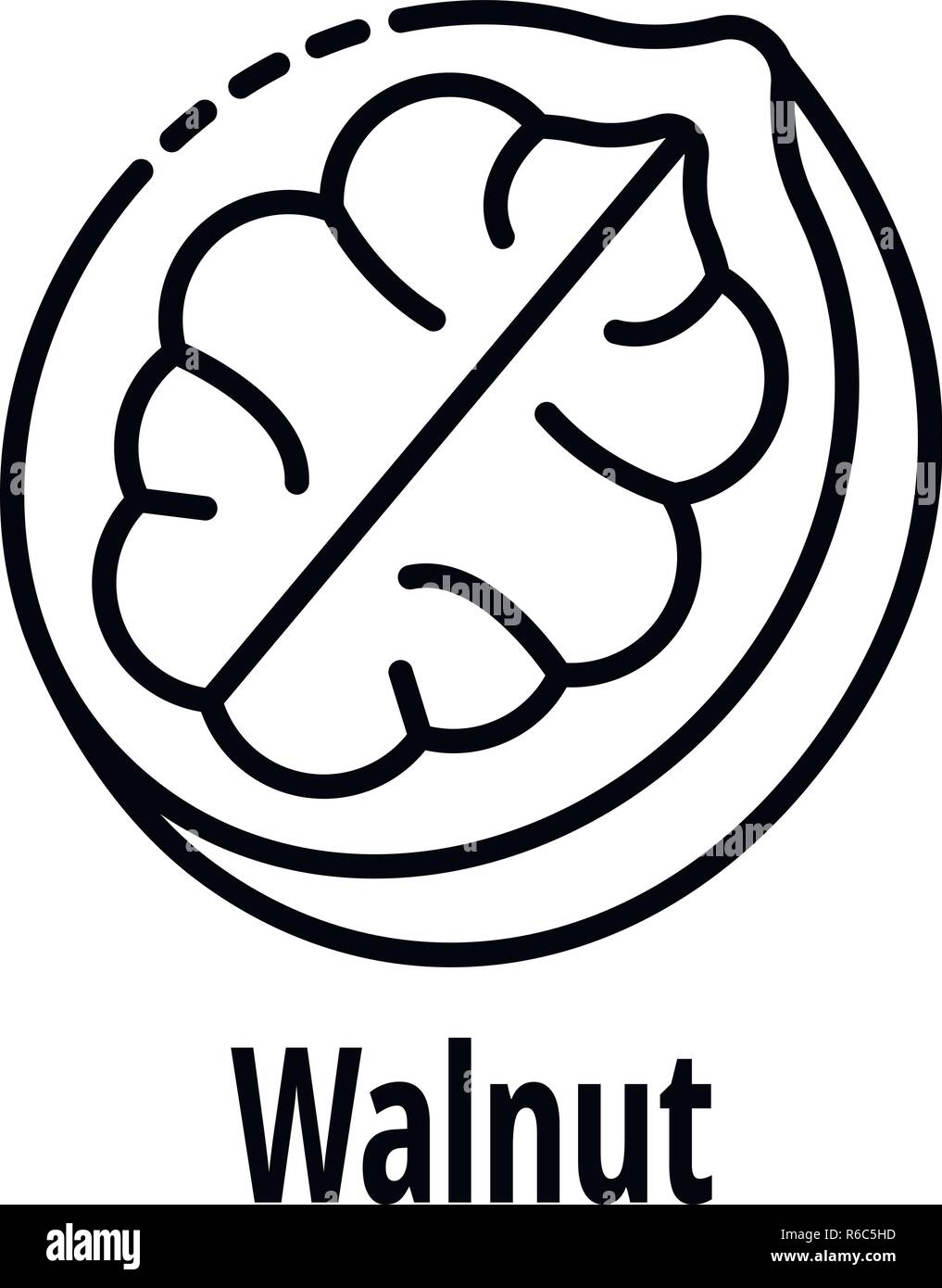 Walnut icon, outline style Stock Vector Image & Art - Alamy