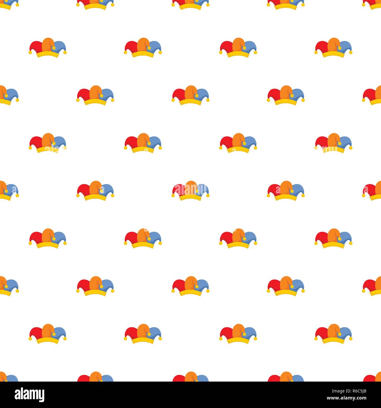 Cheerful jester pattern seamless vector repeat for any web design Stock ...