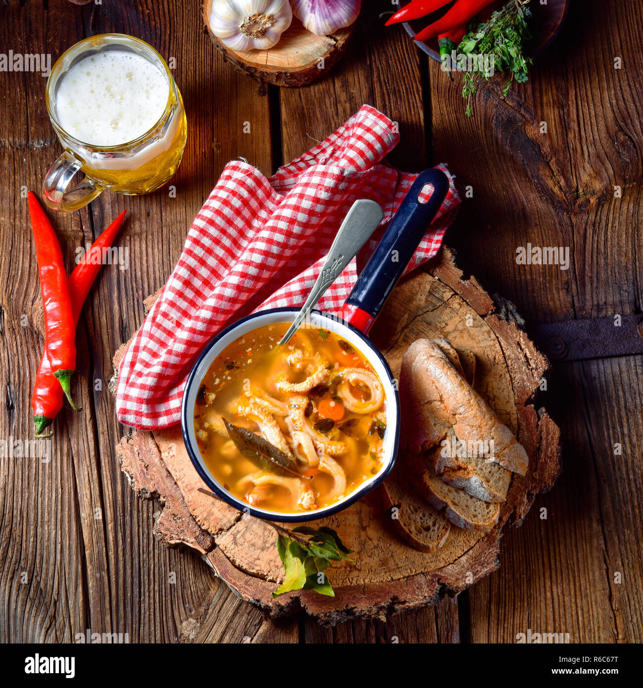tasty polish flaczki Stock Photo - Alamy