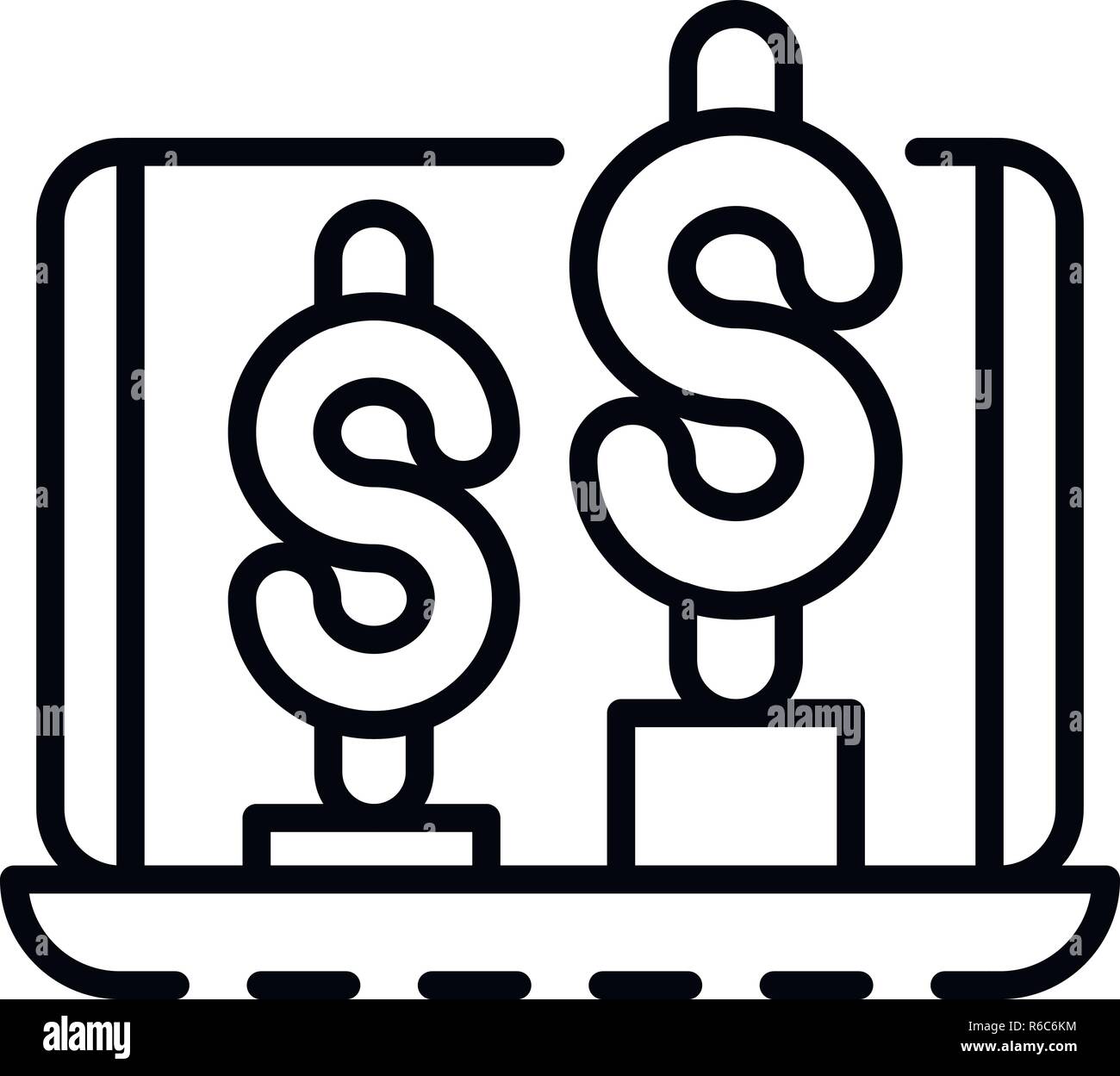 Money graph up icon, outline style Stock Vector Image & Art - Alamy