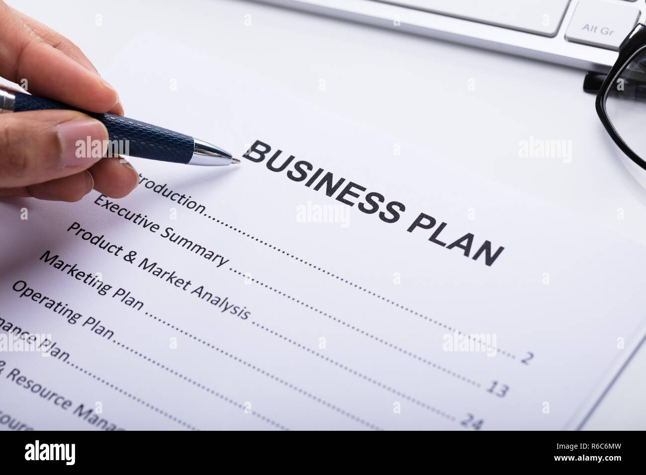 Businessperson Making Business Plan Stock Photo - Alamy