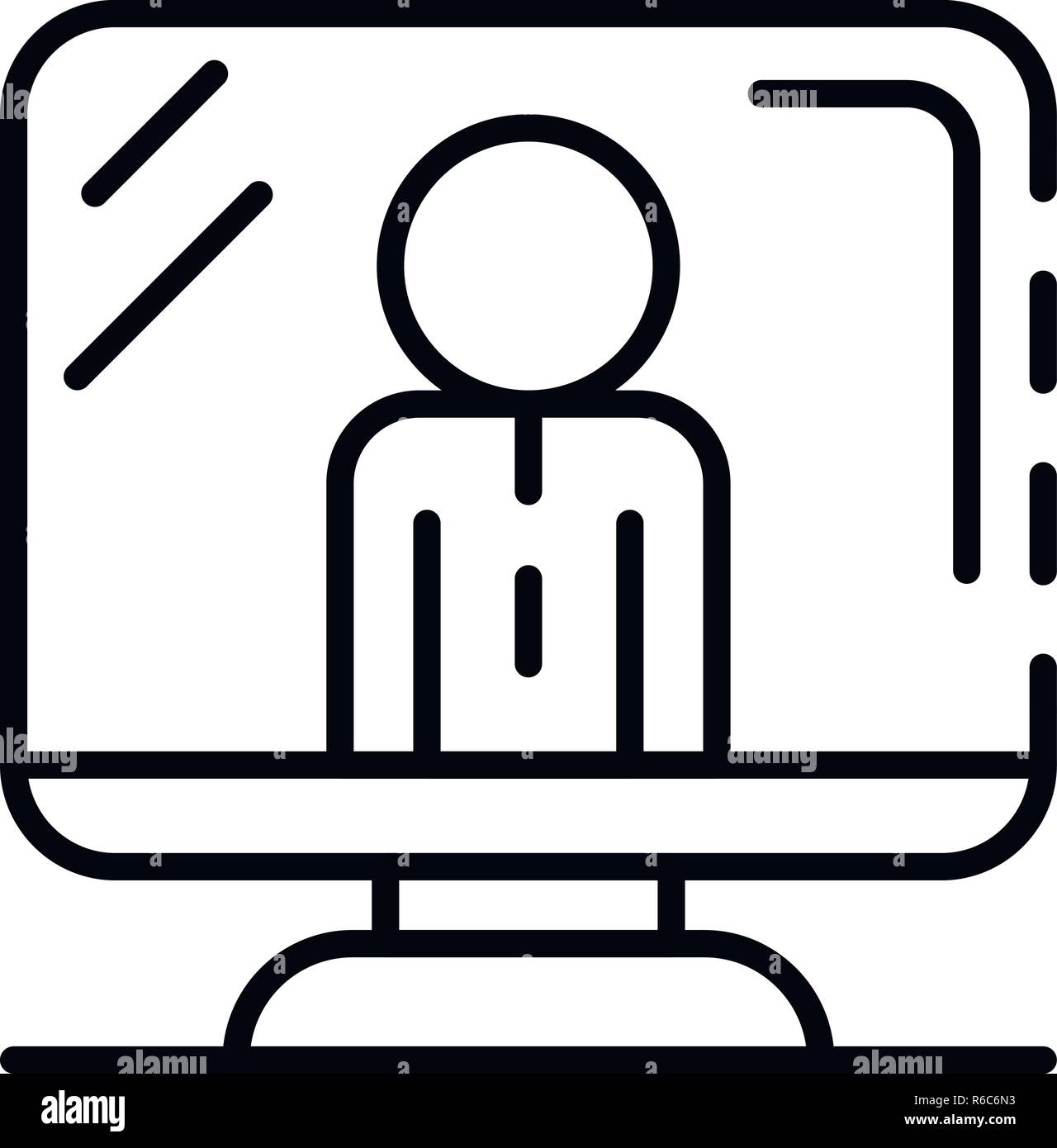 Live streaming thin line hi-res stock photography and images - Alamy