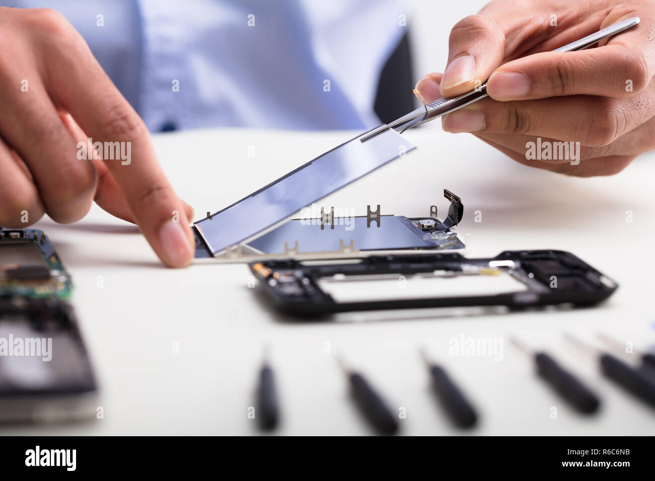 Black Man Transaction Mobile Phone High Resolution Stock Photography ...