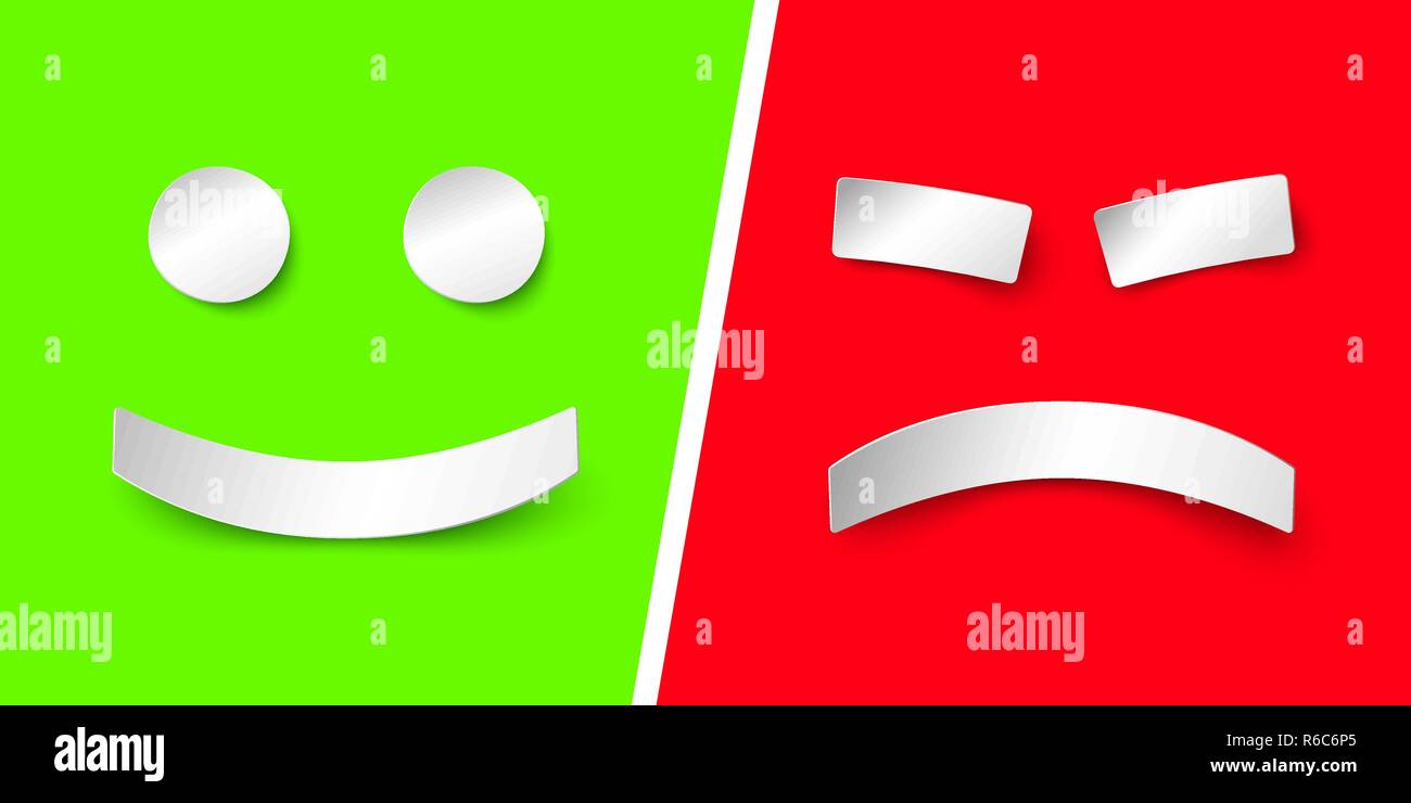 Joyful and evil smiles in paper style Stock Vector Image & Art - Alamy