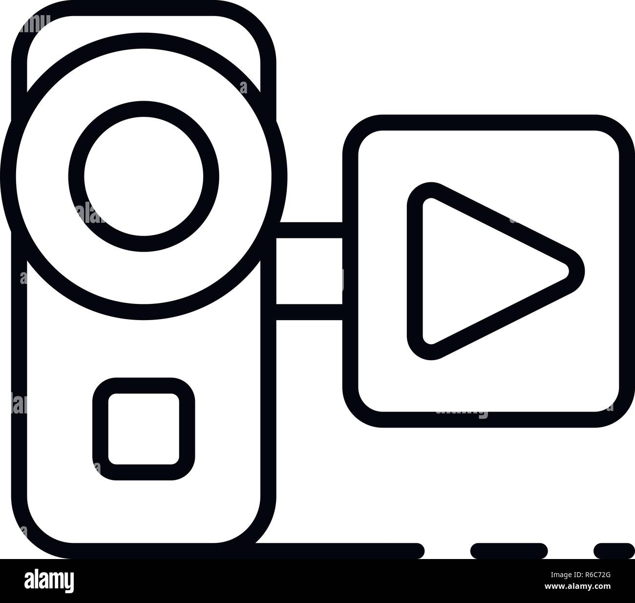 Live streaming thin line hi-res stock photography and images - Alamy