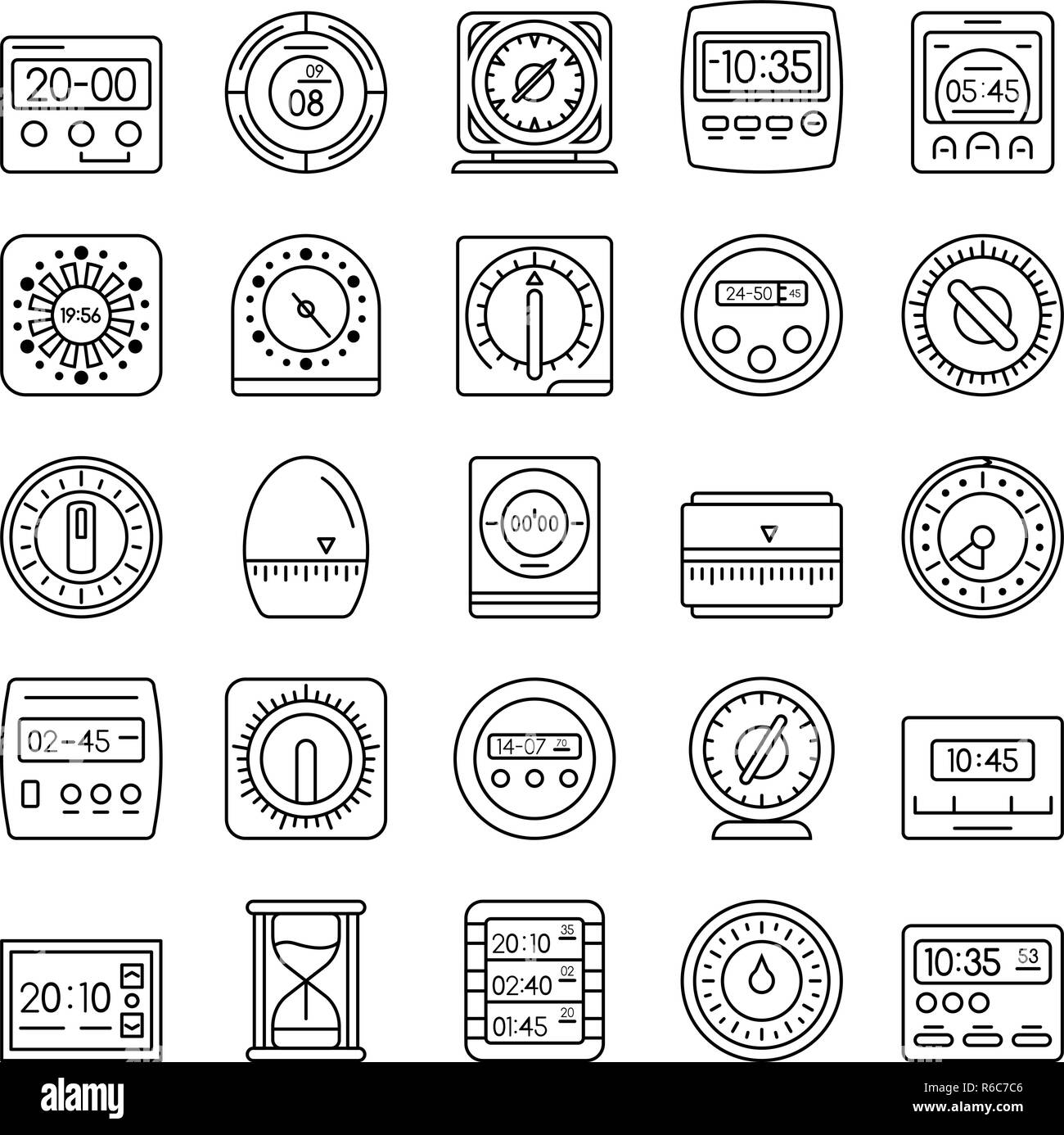 Alarm duration icon outline Stock Vector Images - Alamy