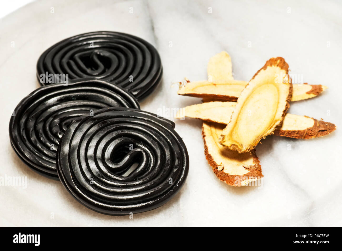 Licorice Raw And Processed Stock Photo - Alamy