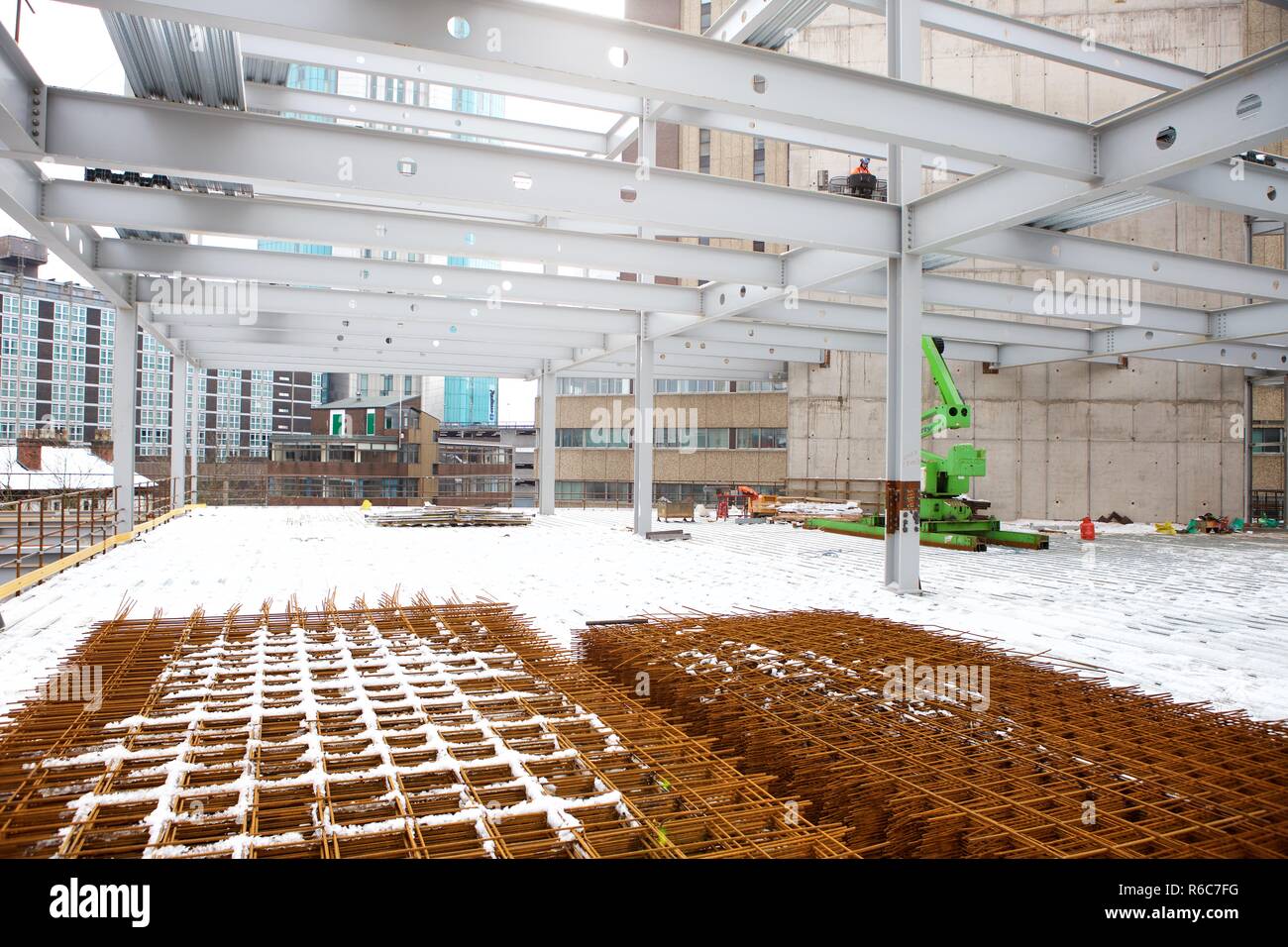 construction site in the snow Stock Photo - Alamy
