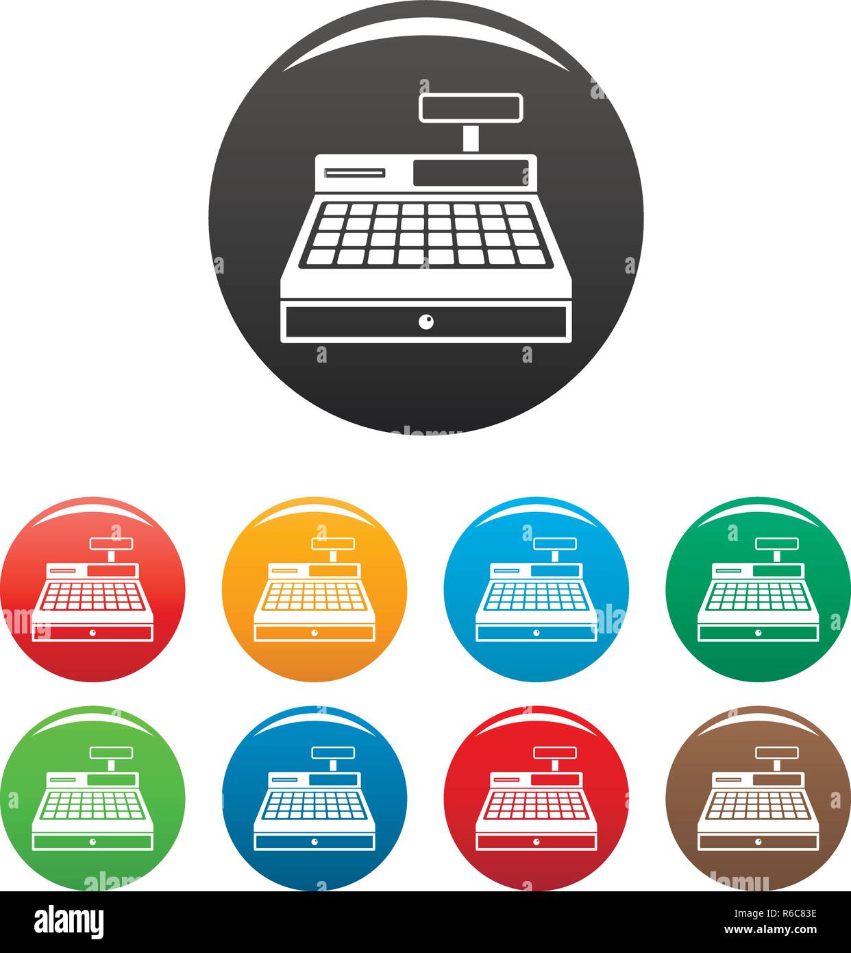 Cash machine icons set 9 color vector isolated on white for any design ...