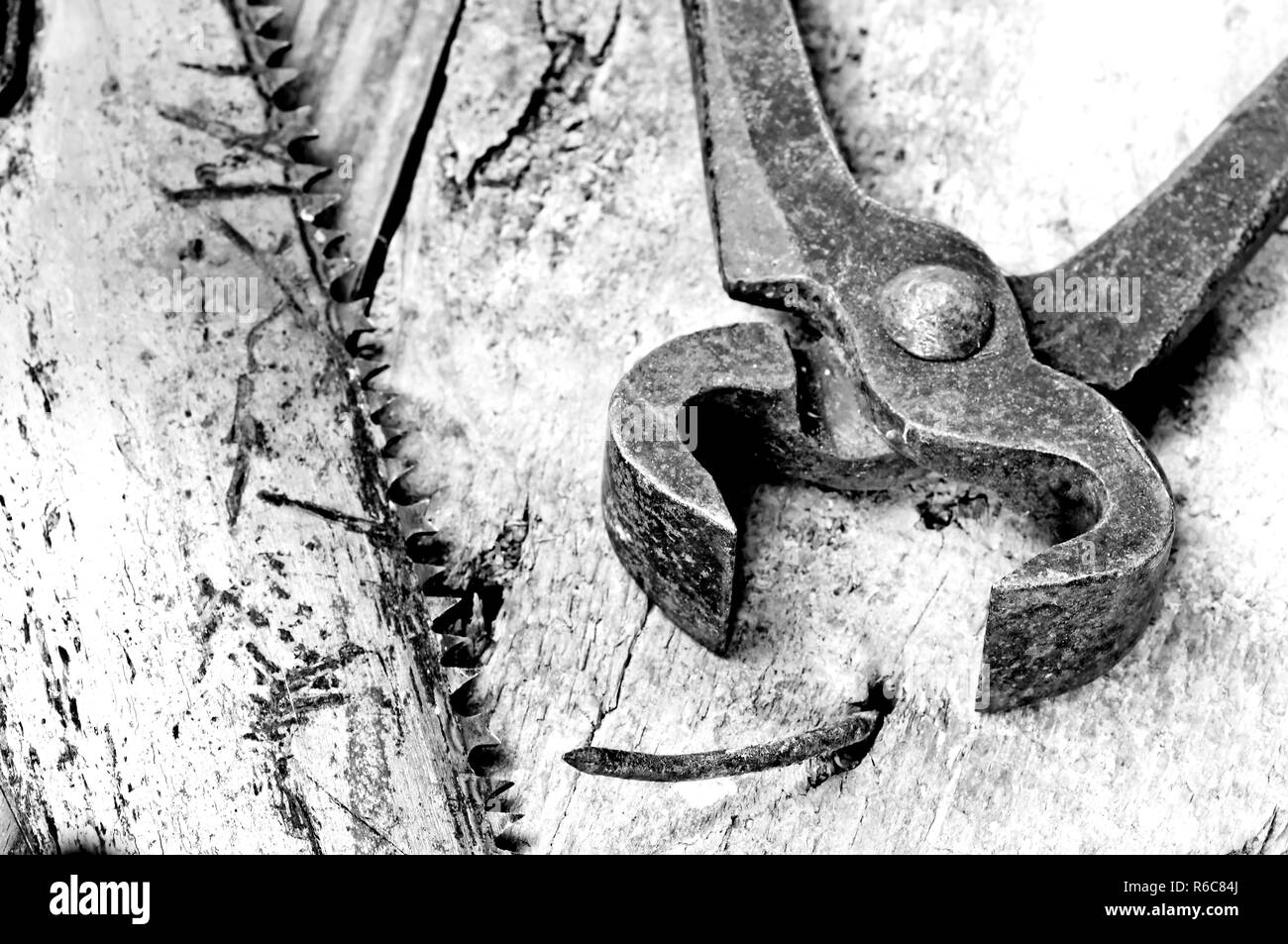 Old pincers Black and White Stock Photos & Images - Alamy