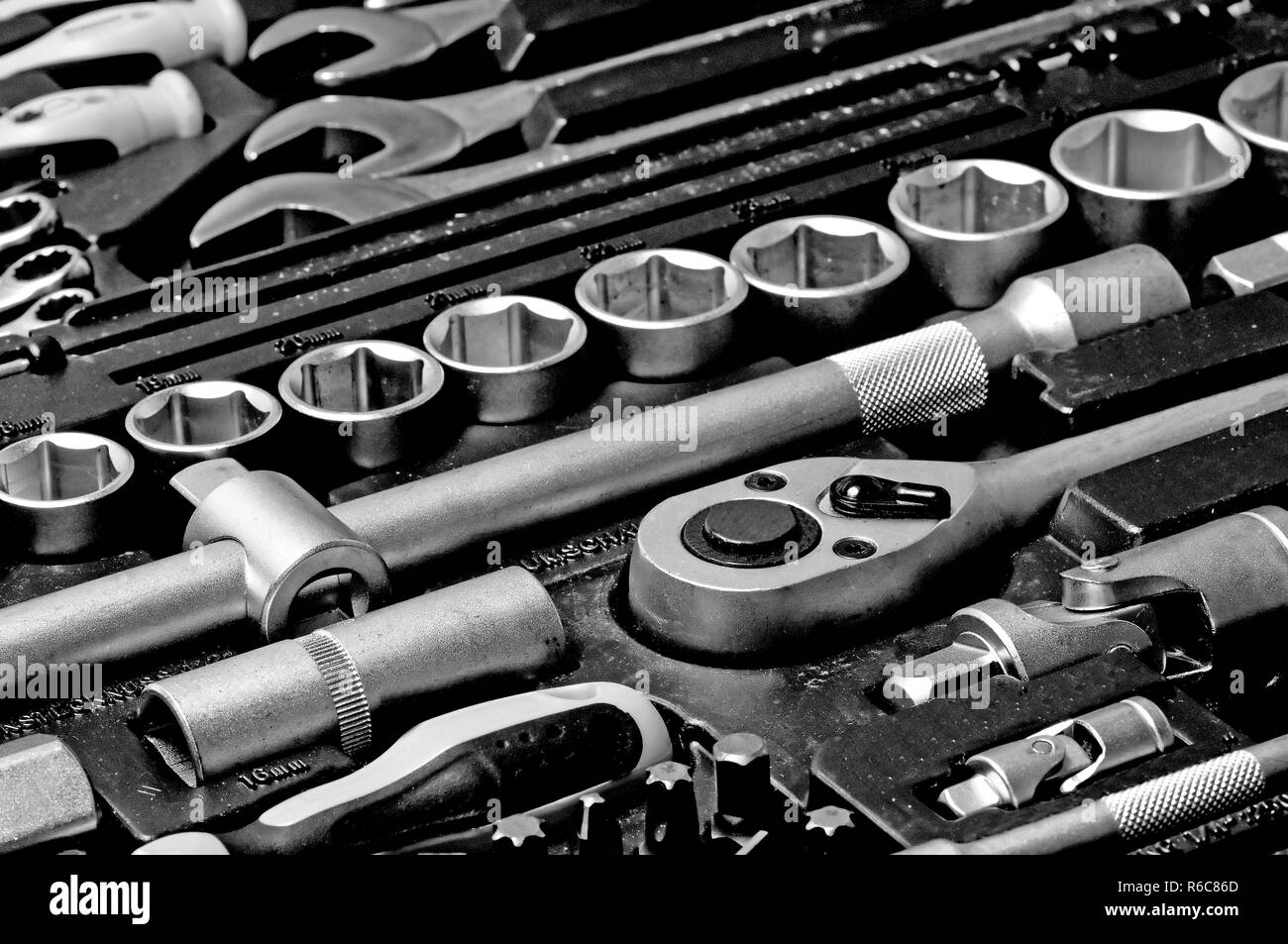 Wrench Socket Tool Box Stock Photo - Alamy