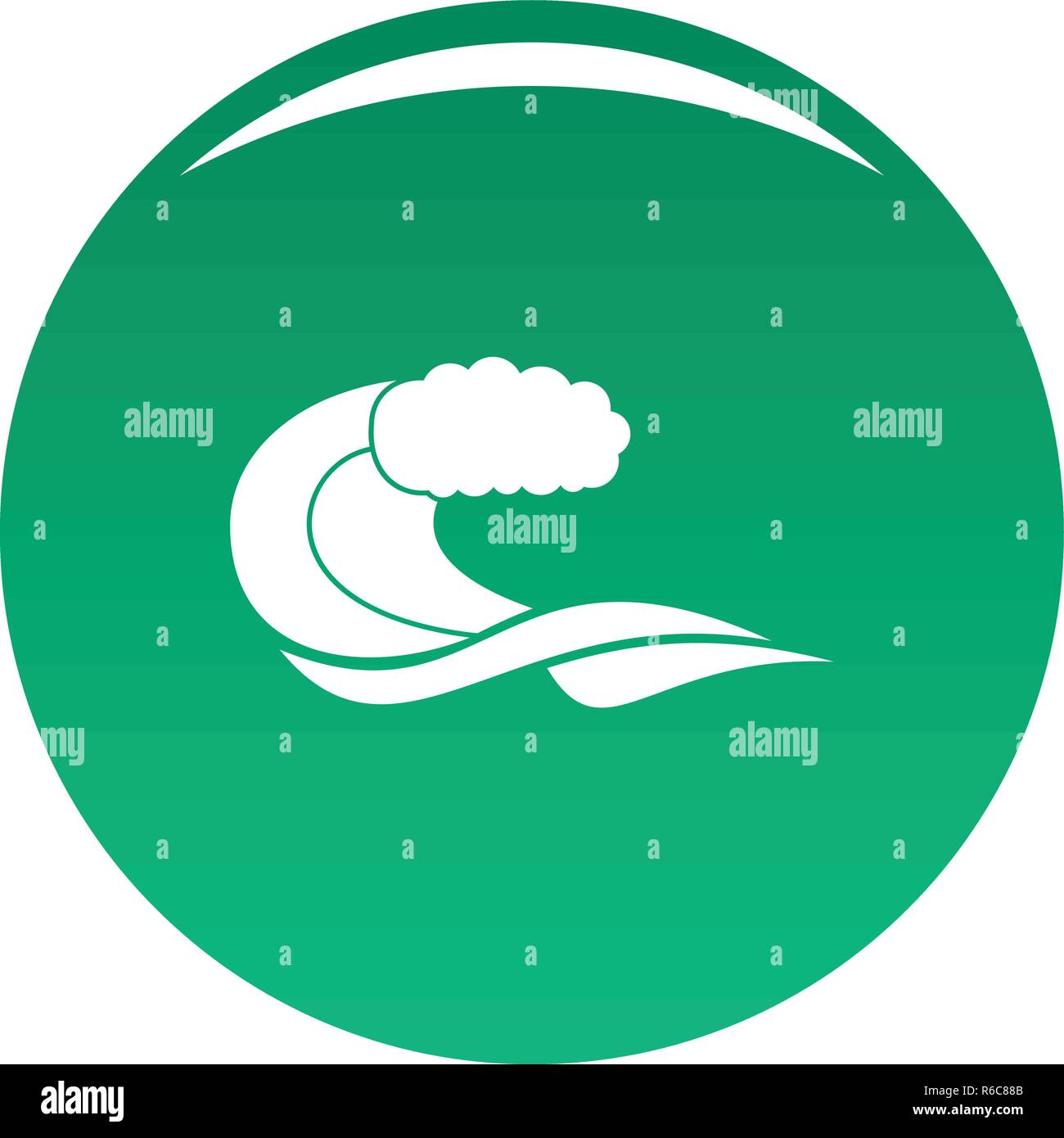 Wave composition icon. Simple illustration of wave composition vector ...