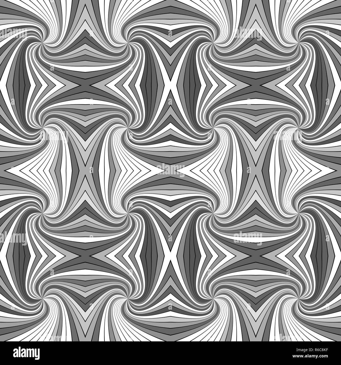 Grey seamless abstract hypnotic spiral burst stripe pattern background ...