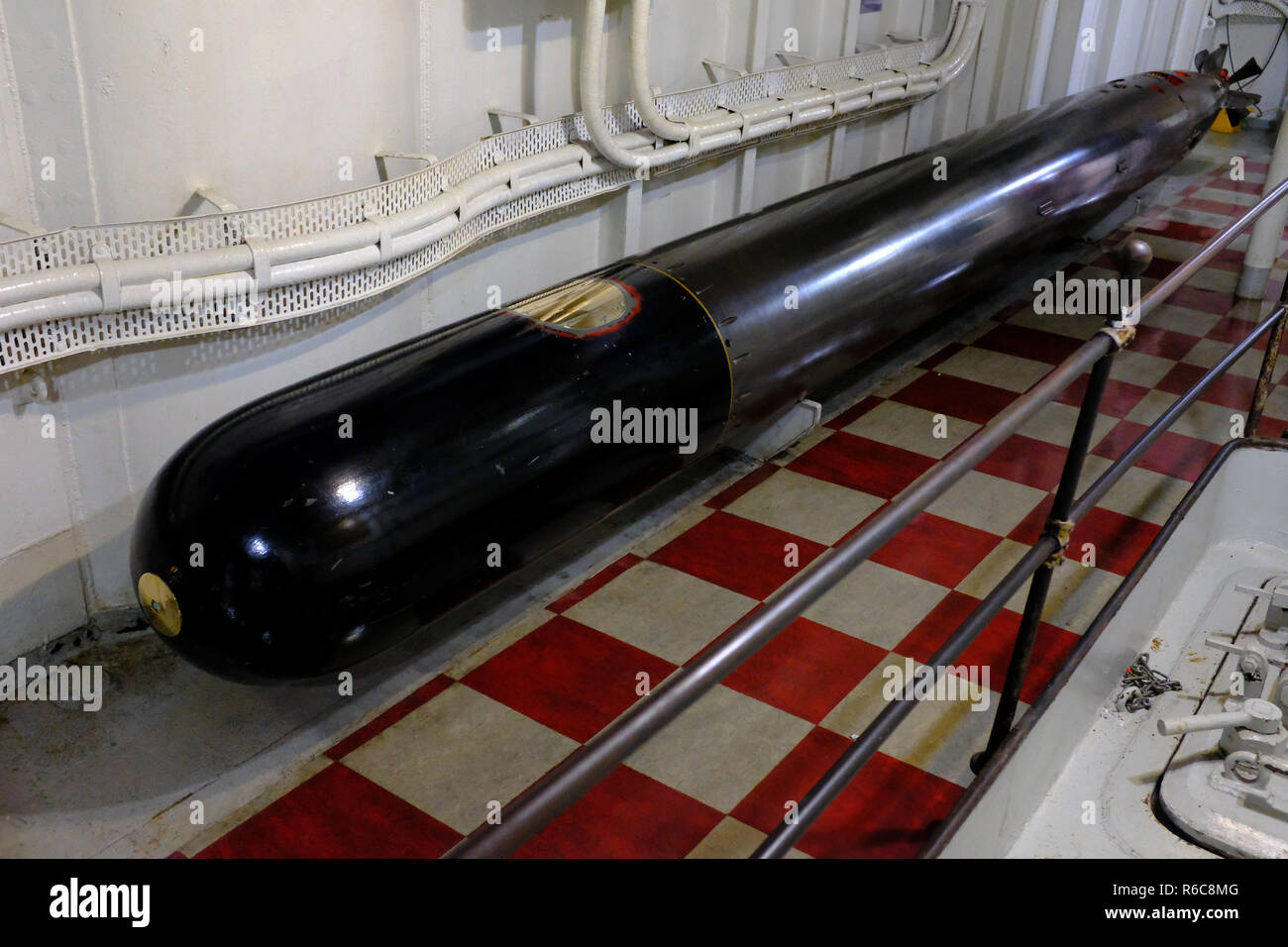 21 inch Mark IX Torpedo on HMS Belfast - London UK Stock Photo - Alamy