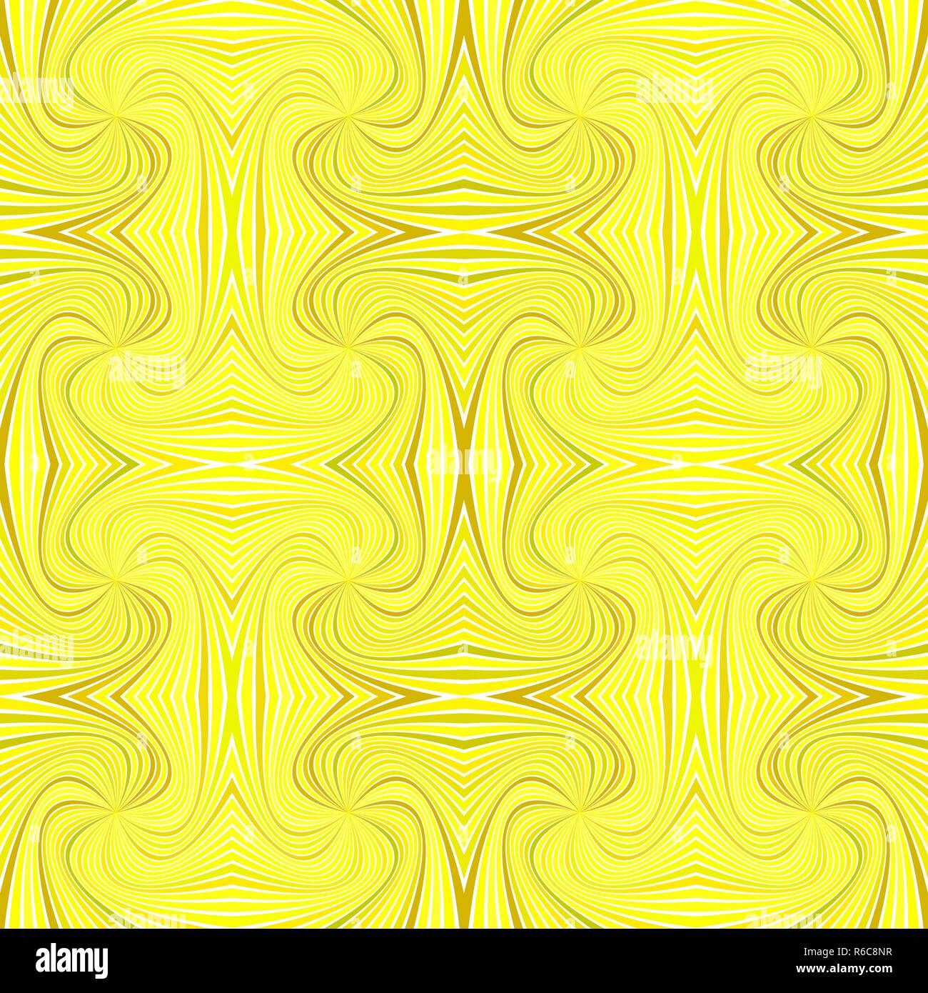 Yellow seamless psychedelic abstract spiral ray burst stripe pattern ...