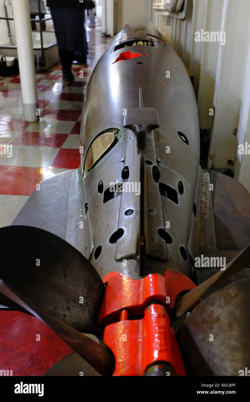 21 inch Mark IX Torpedo on HMS Belfast - London UK Stock Photo - Alamy