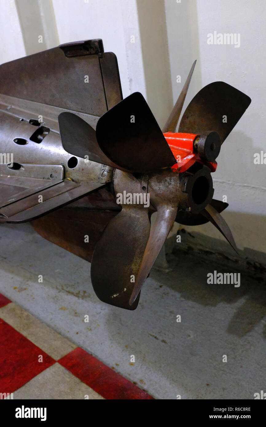 21 inch Mark IX Torpedo on HMS Belfast - London UK Stock Photo - Alamy