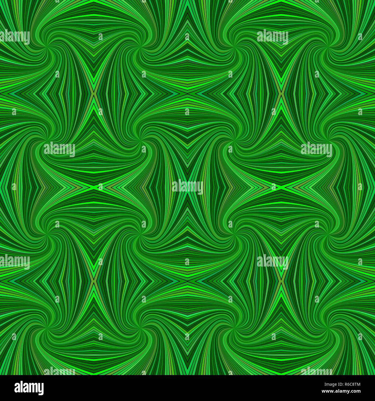 Green seamless psychedelic abstract spiral stripe pattern background ...