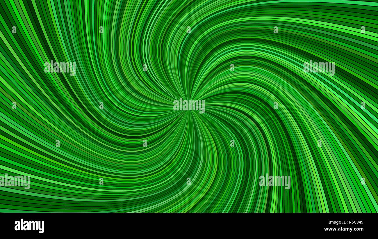 Green psychedelic abstract spiral stripe background - vector curved burst design Stock Vector ...