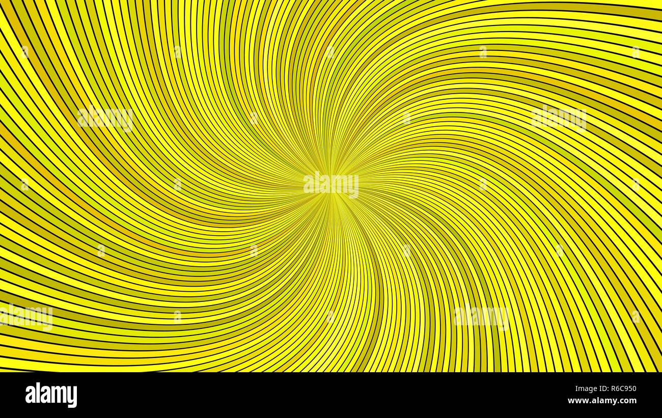 Yellow abstract hypnotic spiral ray burst stripe background - vector graphic design Stock Vector ...