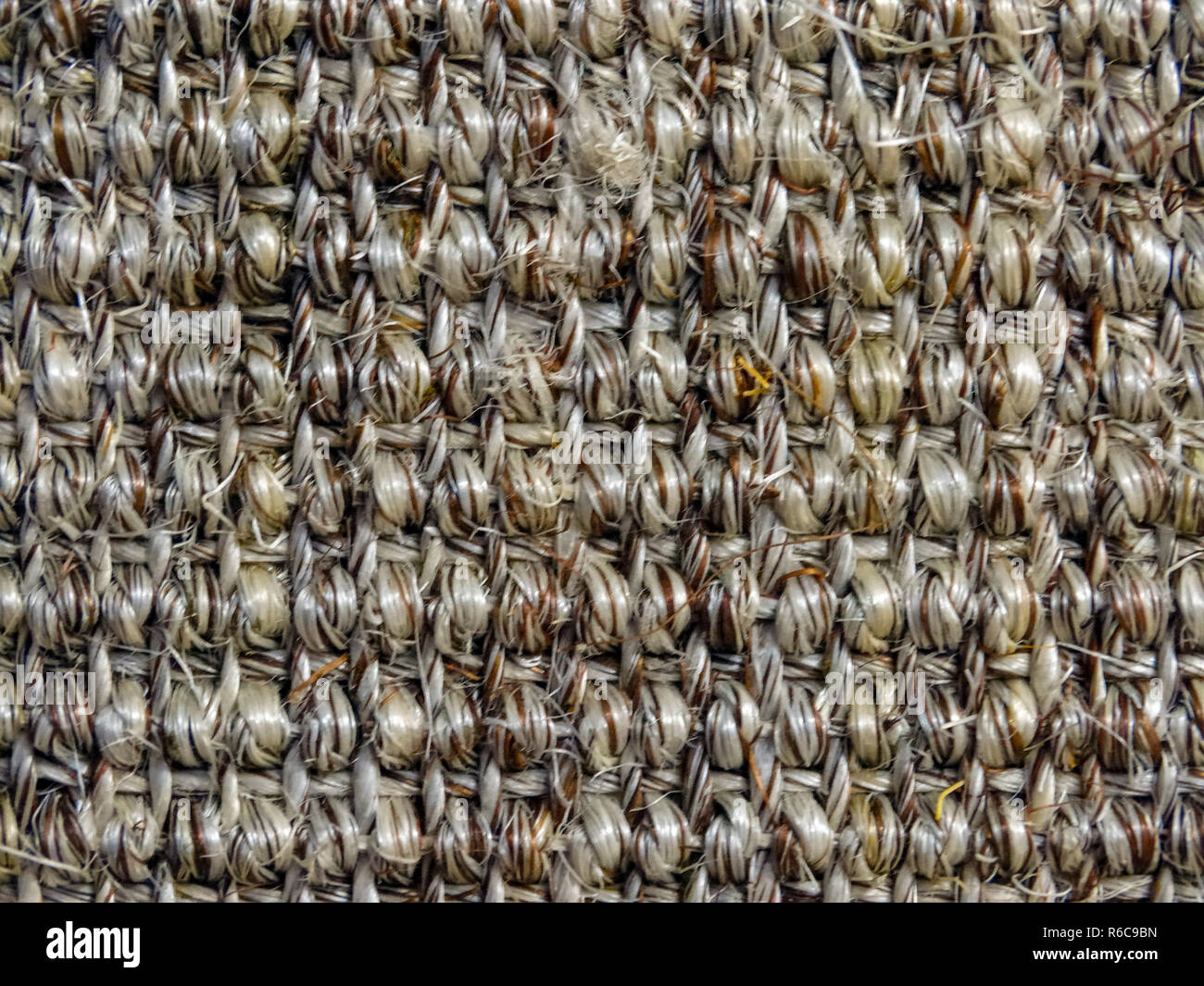 fabric coarse linen fiber background close - up gray wallpaper, brown ...