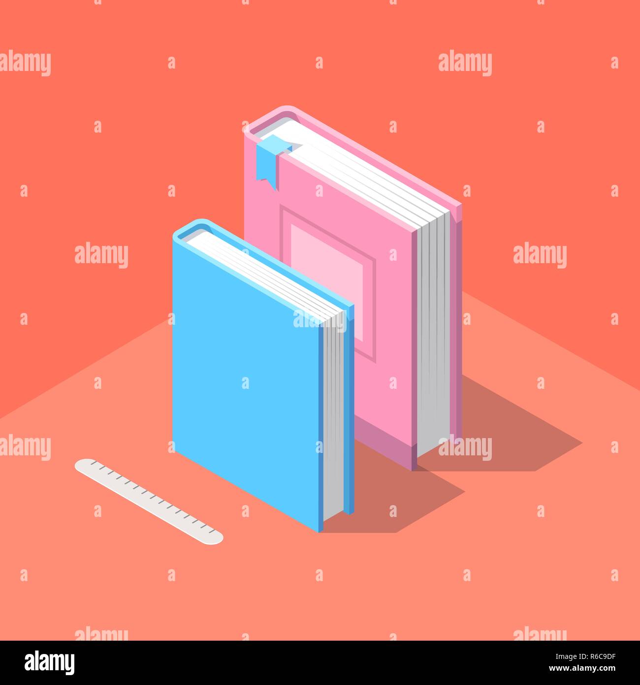 Isometric book icon in flat design style Stock Vector Image & Art - Alamy