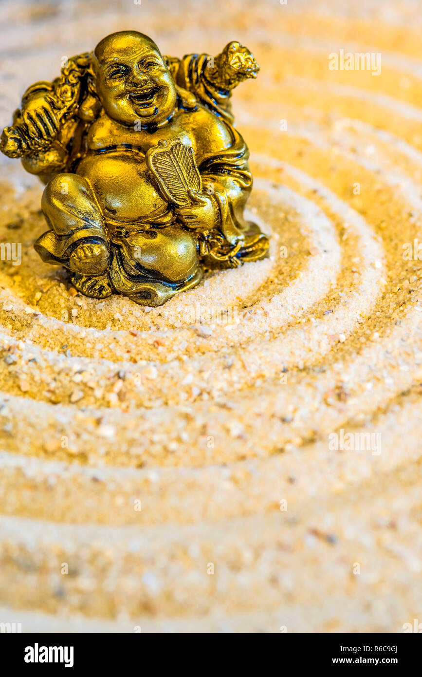 Buddha In Zen Circle Stock Photo - Alamy
