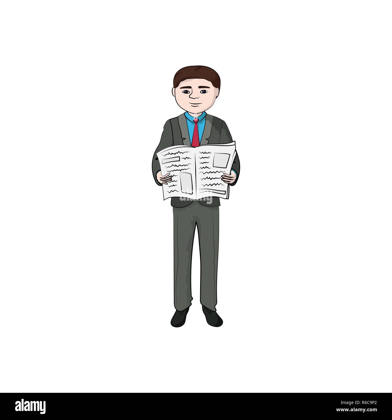 Newspaper boy cartoon hi-res stock photography and images - Alamy