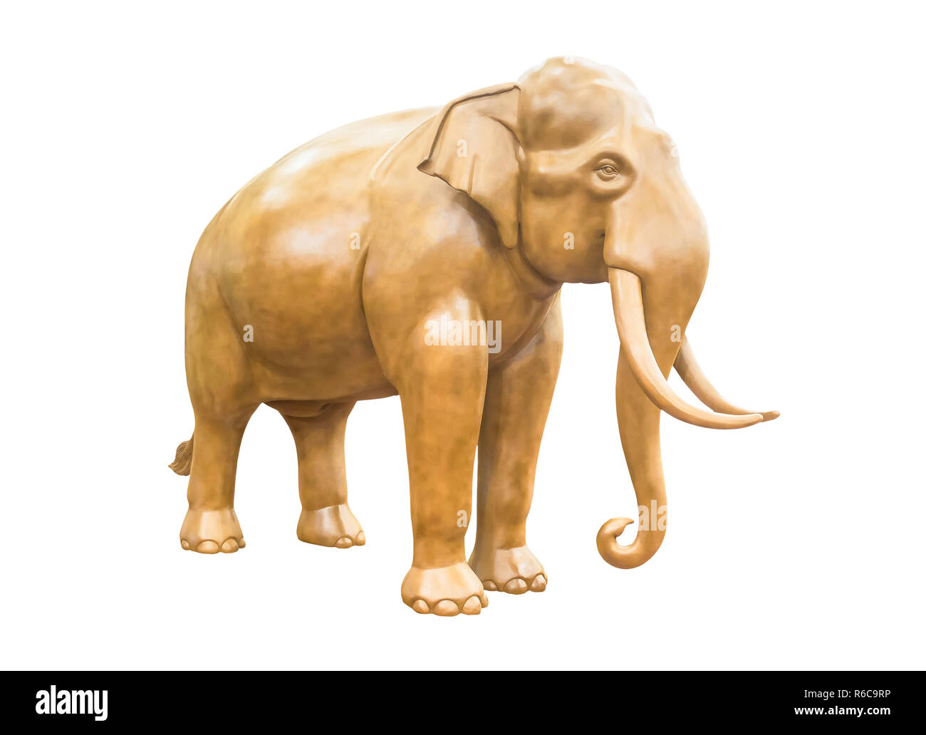 Elephant statue isolated Stock Photo - Alamy