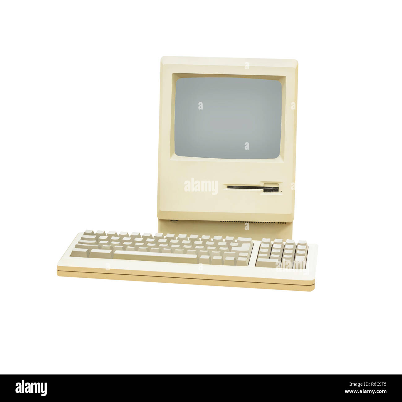 Retro computer isolated Stock Photo - Alamy