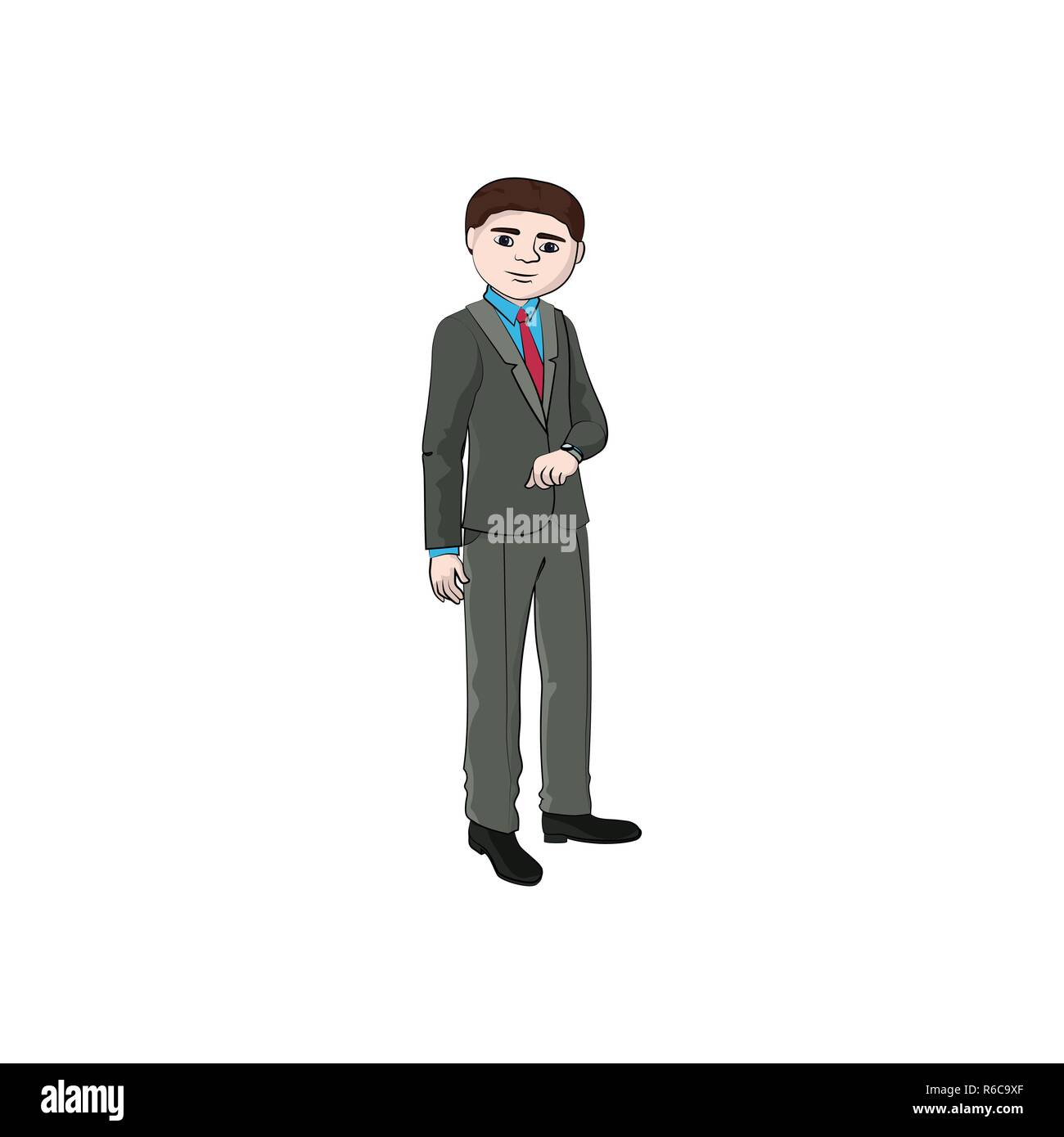 Businessman stands vector Stock Vector Image & Art - Alamy