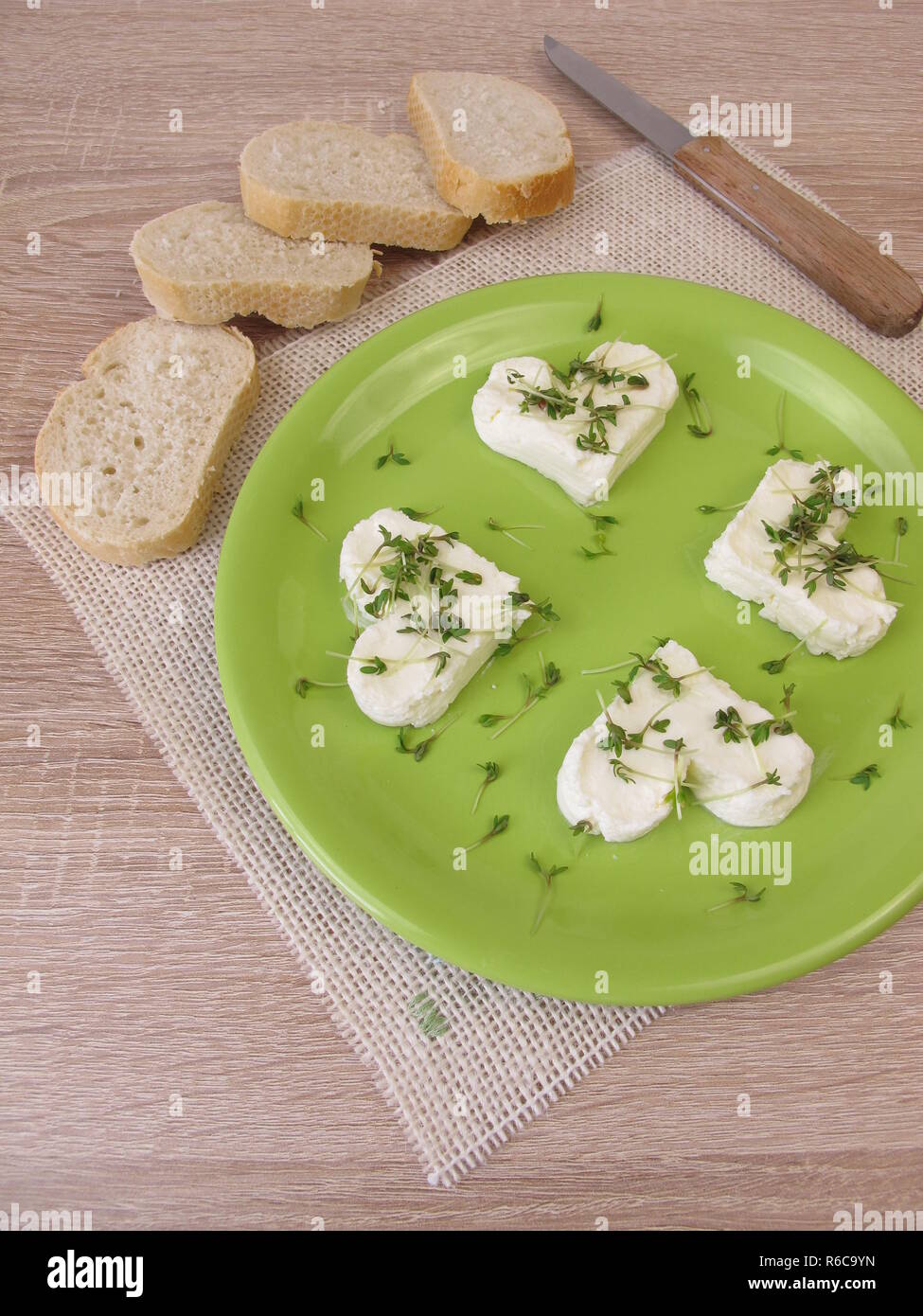 heart of cream cheese with cress sprouts Stock Photo - Alamy