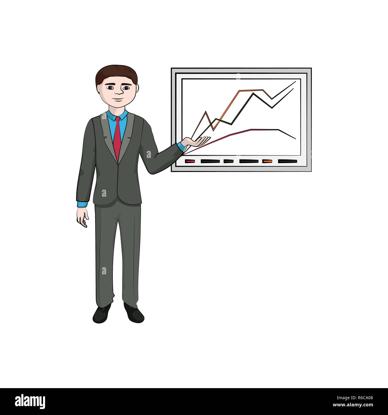 Cartoon character hand shows Cut Out Stock Images & Pictures - Alamy