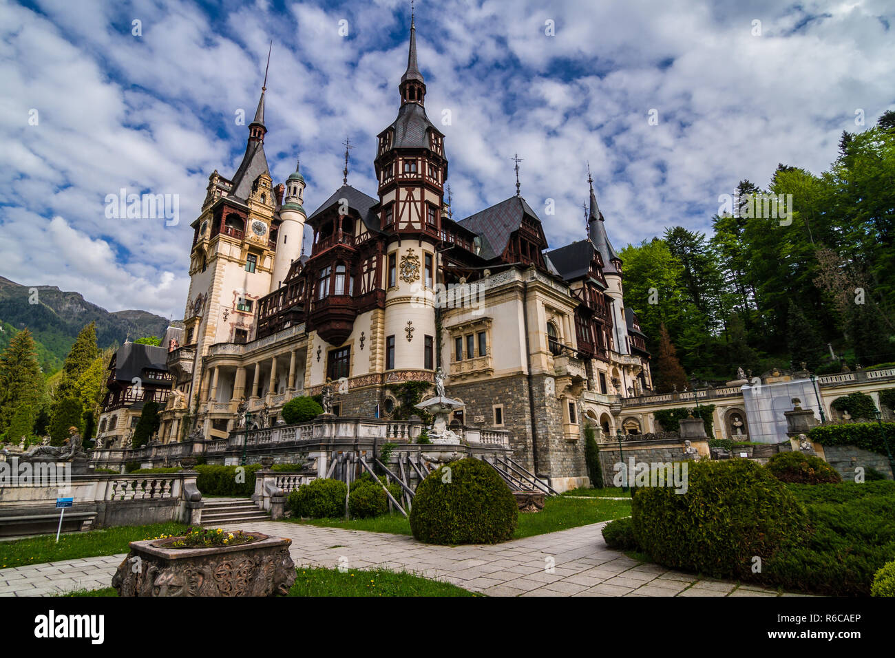 Peles Castle; Sinaia, Romania the former kingdom residence Stock Photo ...