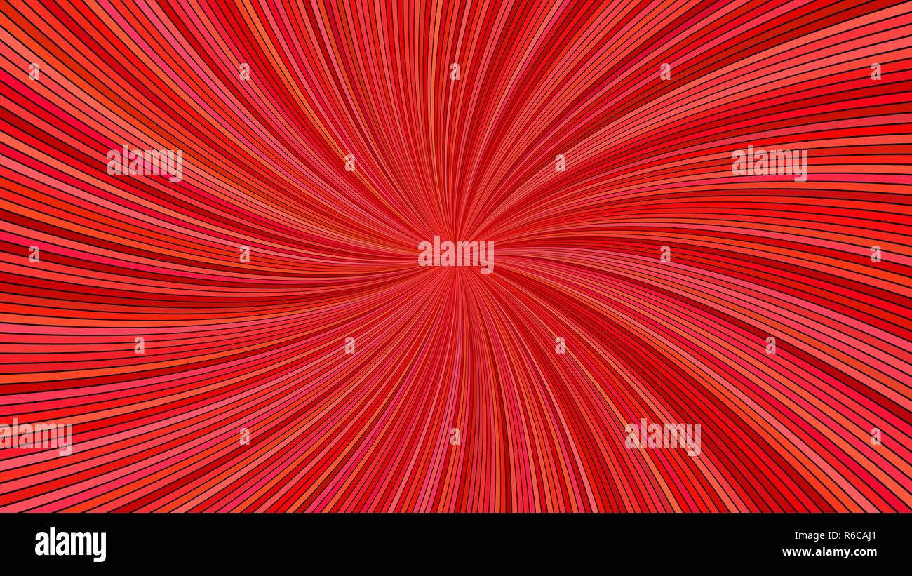 Red Abstract Hypnotic Spiral Ray Burst Stripe Background Stock Vector