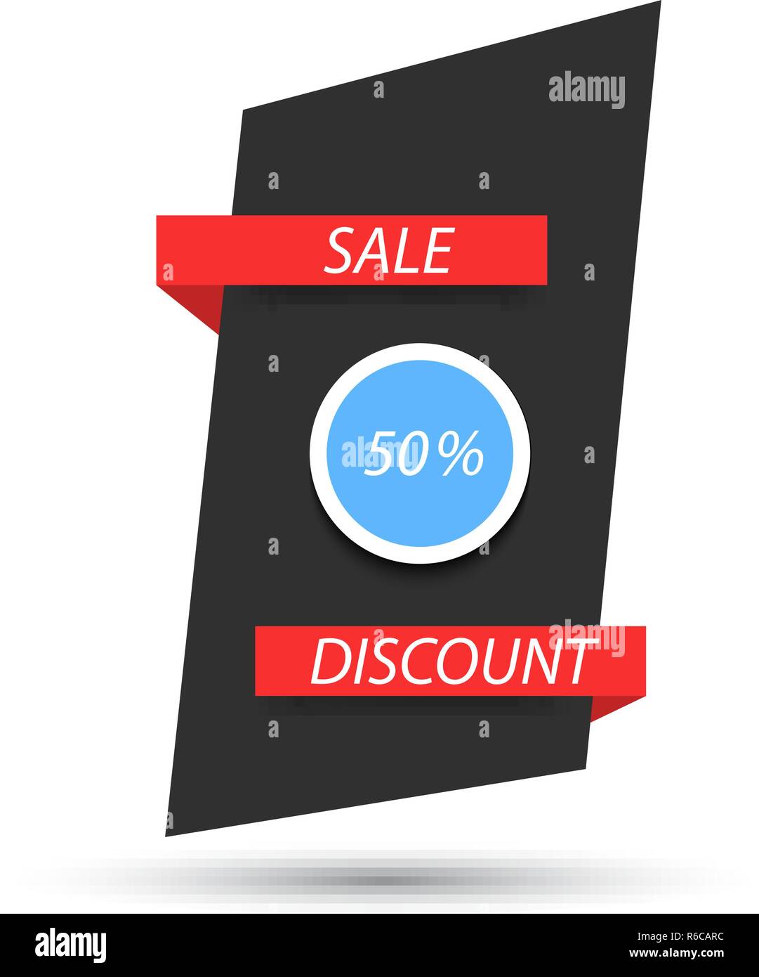 Discount banner sales on a white background. Vector illustration Stock ...
