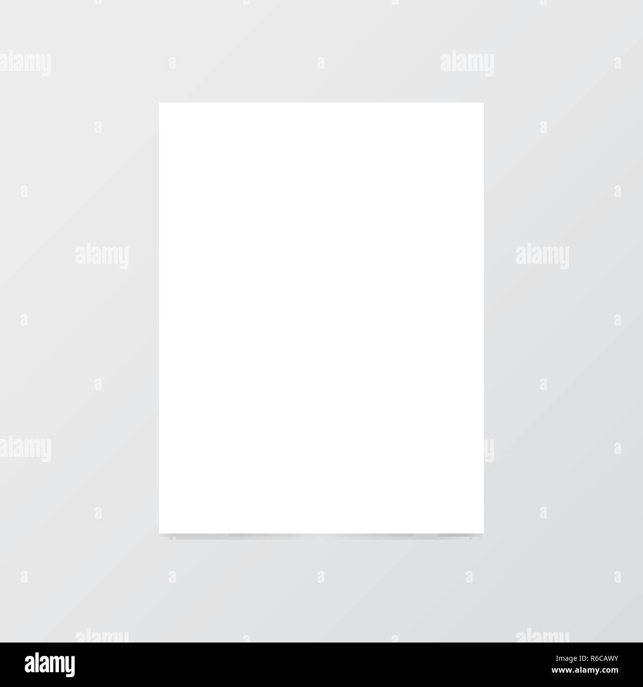 Realistic white A4 paper page. Vector illustration Stock Vector Image ...
