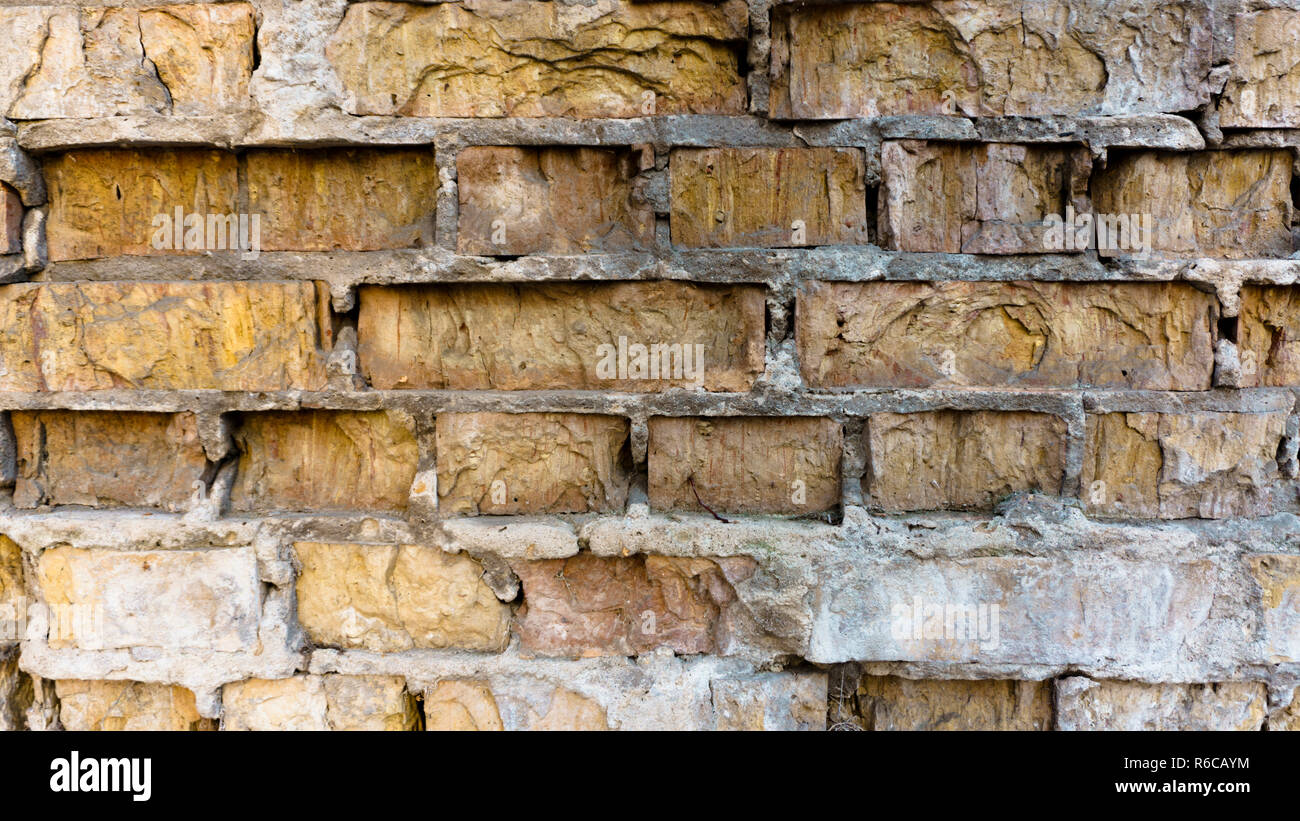 Block brick old gradient wall close-up texture Stock Photo - Alamy