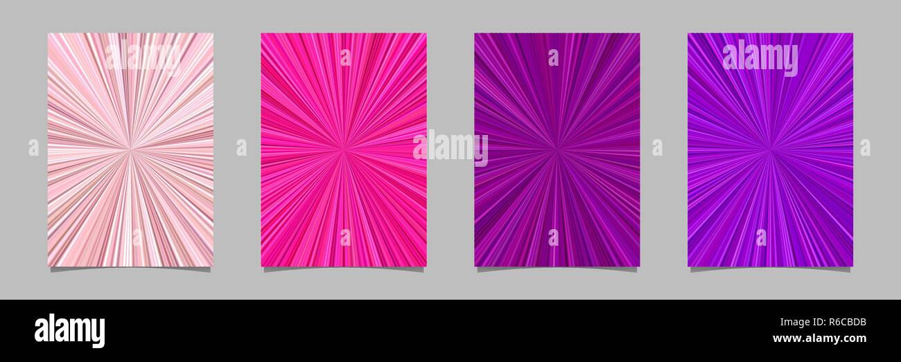 Ray burst flyer background template set - vector stationery ...