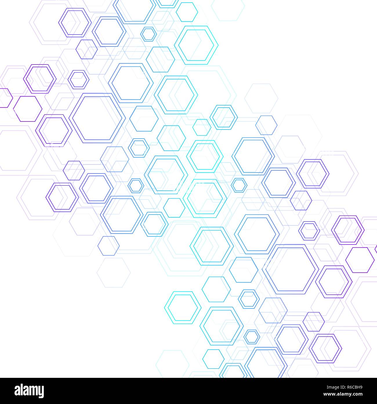 Abstract hexagonal background. Hexagonal molecular structures ... Abstract hexagonal background. Hexagonal molecular structures ...