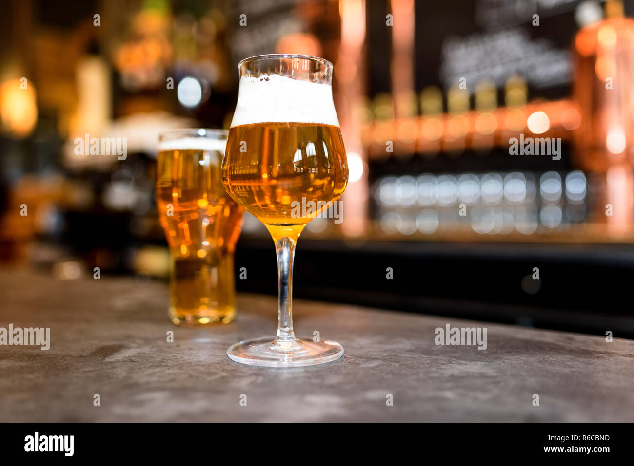 Beer on a pub Stock Photo - Alamy