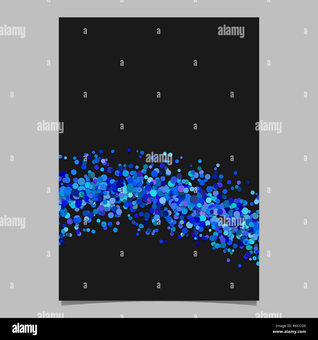 Blank abstract wavy confetti poster background from sprinkled dots ...
