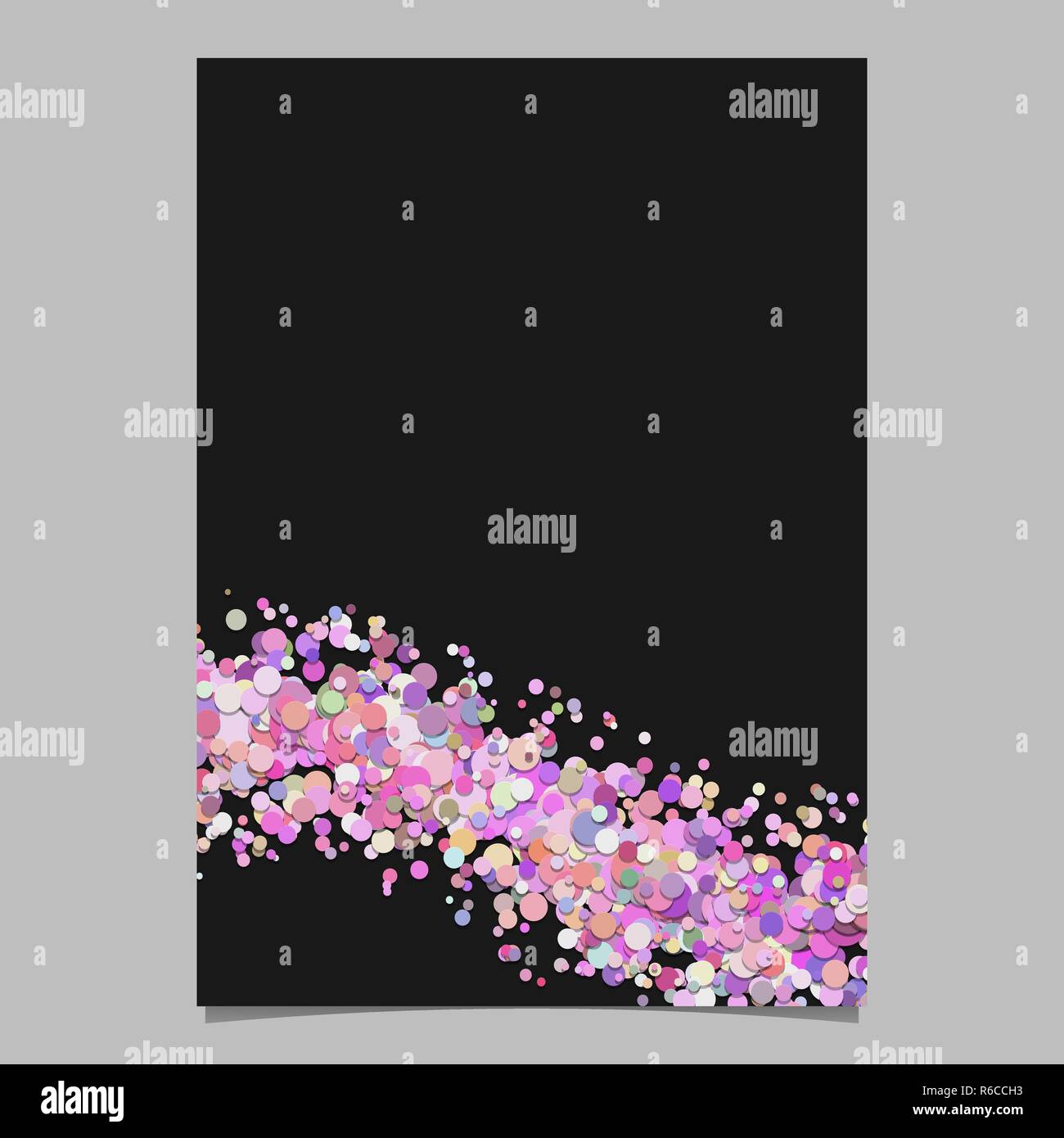 Abstract blank wavy sprinkled confetti dot flyer background template ...