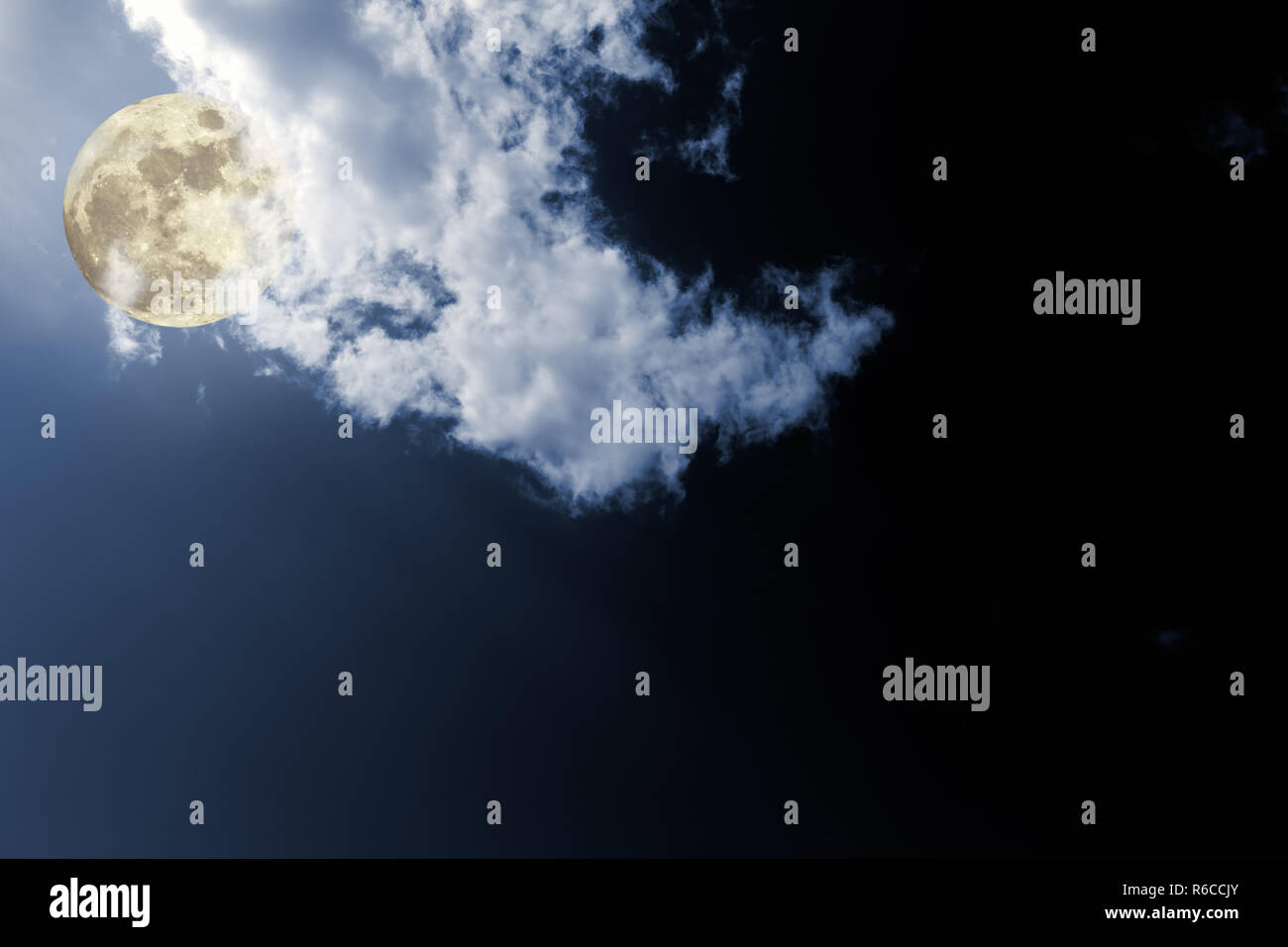 Full Moon Behind Clouds Night High Resolution Stock Photography and ...