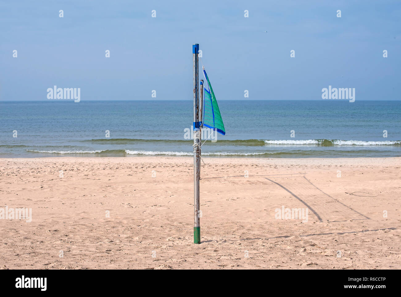 Beach-Volleyball Field At A Beach Stock Photo - Alamy