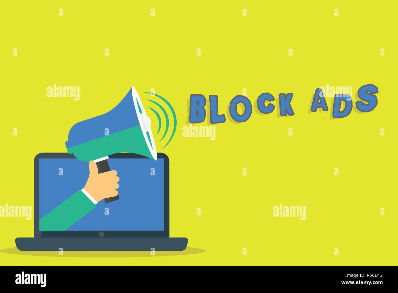 Word writing text Block Ads. Business concept for program that will ...