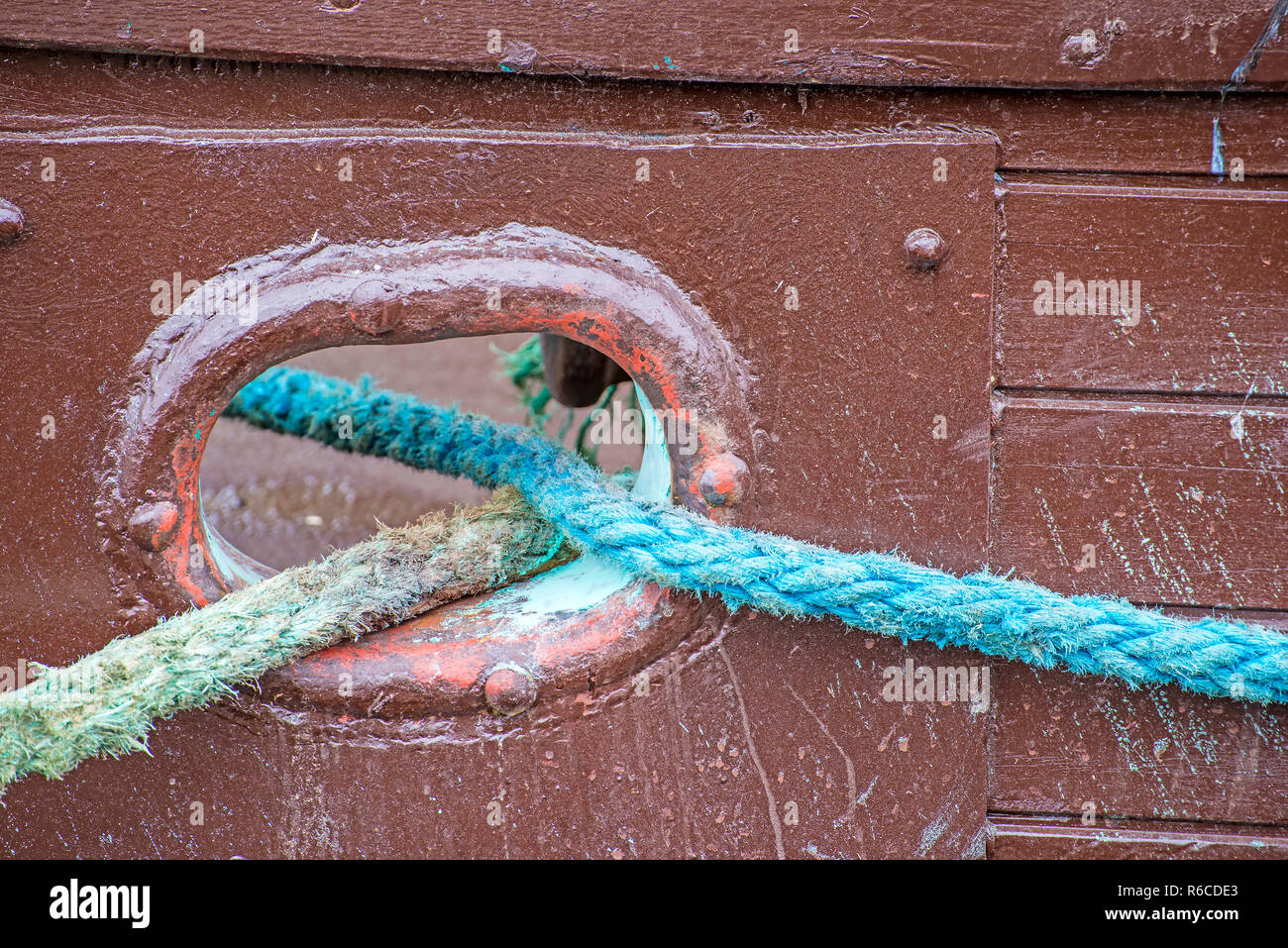 Mooring Line Of A Trawler Stock Photo - Alamy