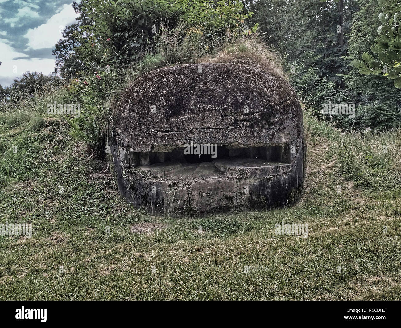 Bunker Of Ww2 In France, Alsace Stock Photo - Alamy