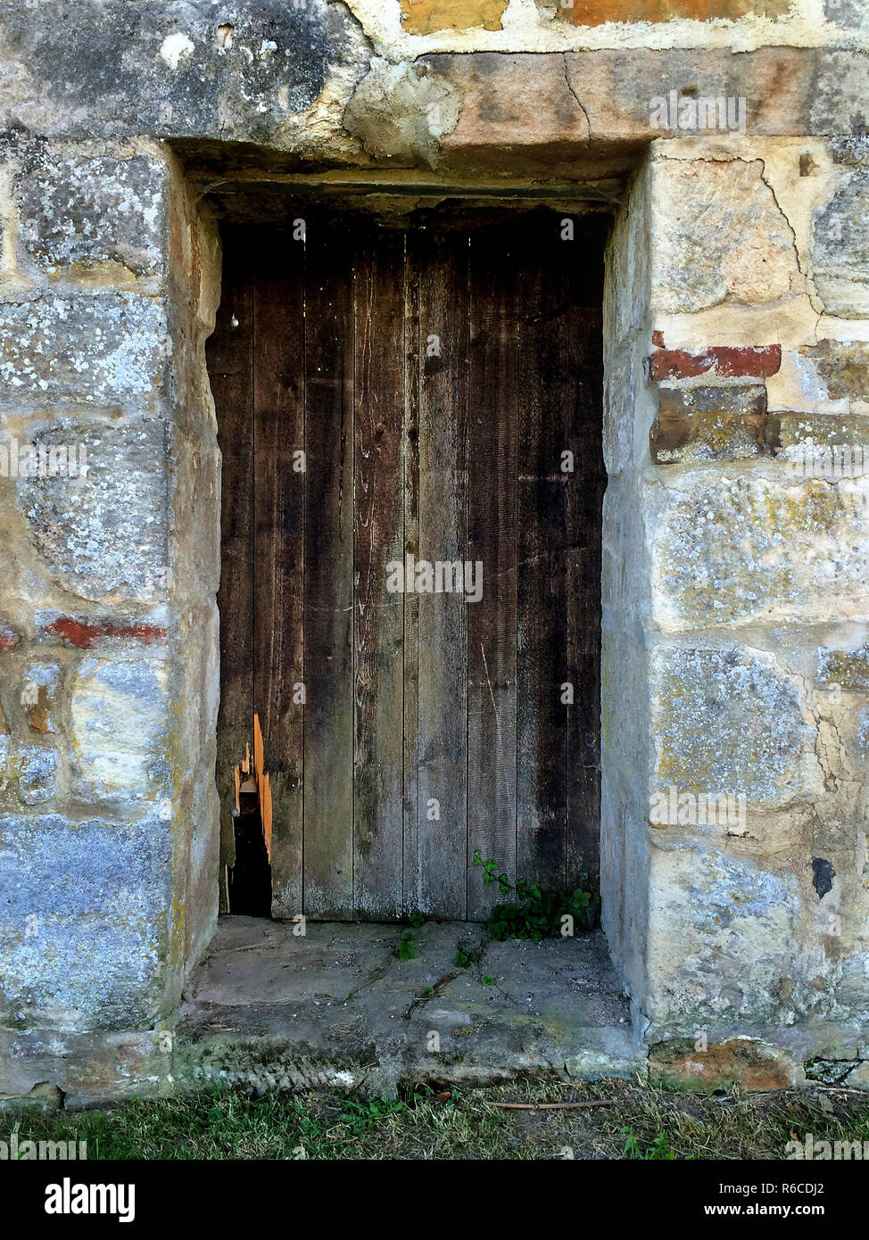 Old Gate In An Abbey Wall Stock Photo - Alamy