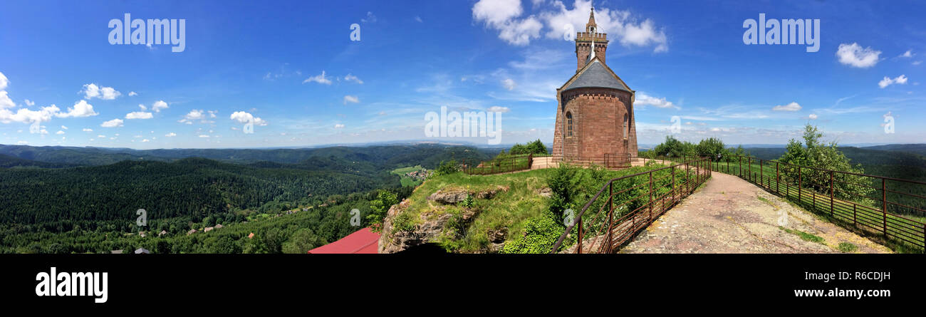 Chapel On The Rock Of Dabo, France Stock Photo - Alamy